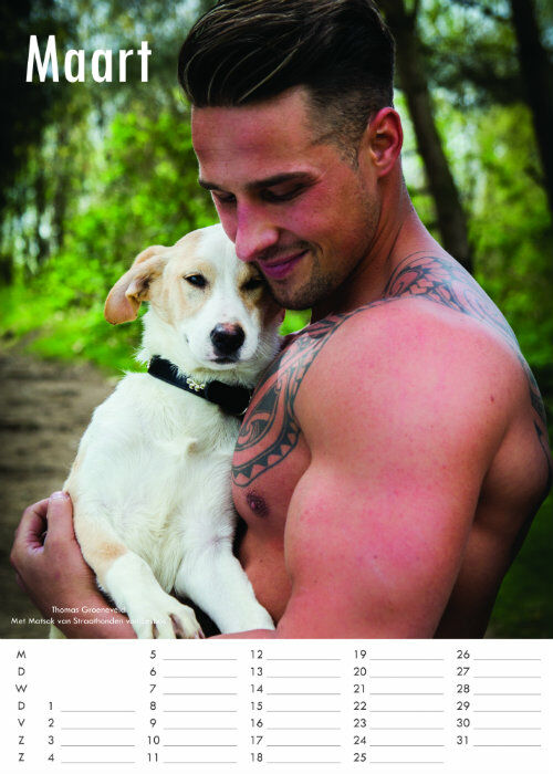 Te cute: deze kalender met hete mannen en schattige hondjes wil je hebben